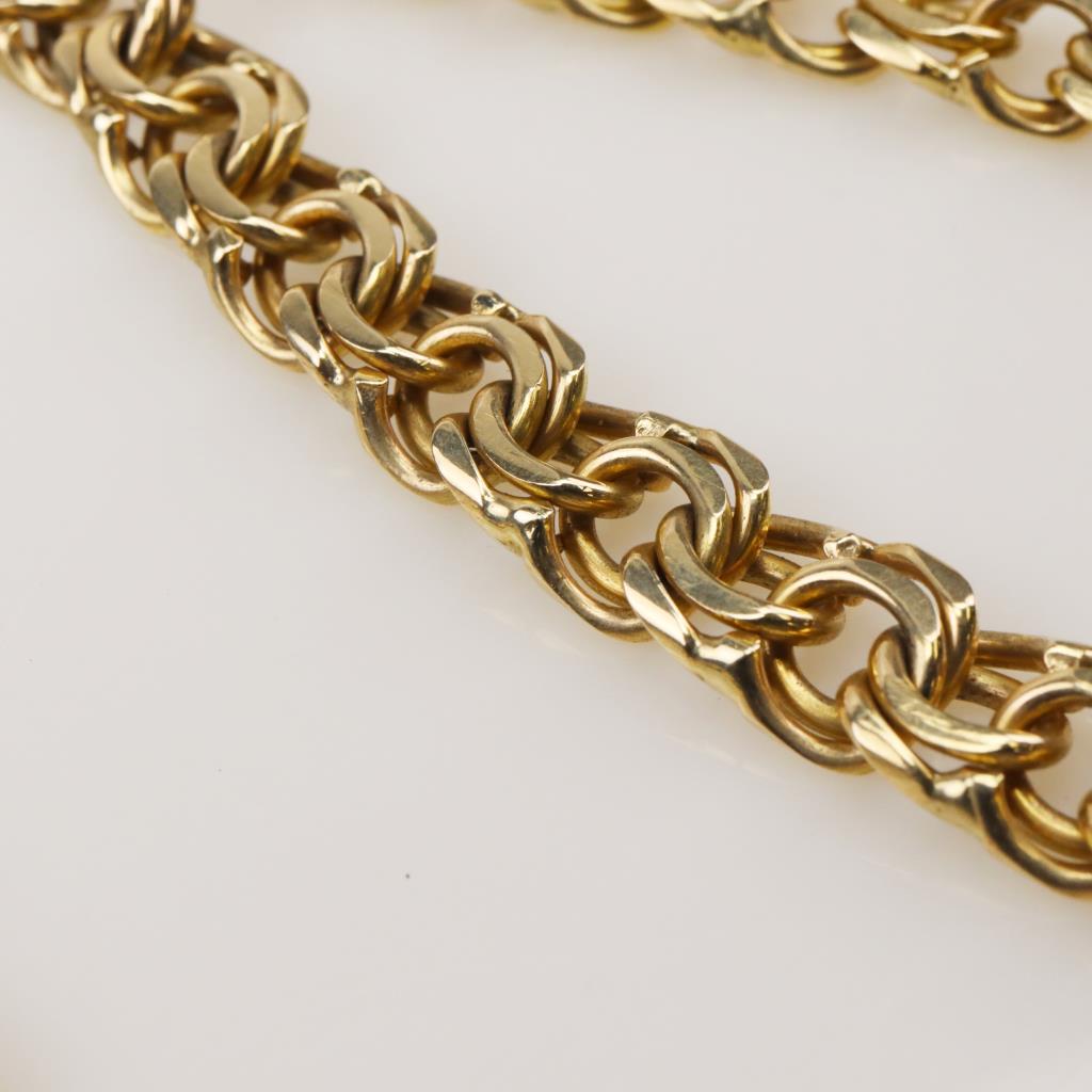 10kt Gold Double Curb Link Necklace | Property Room
