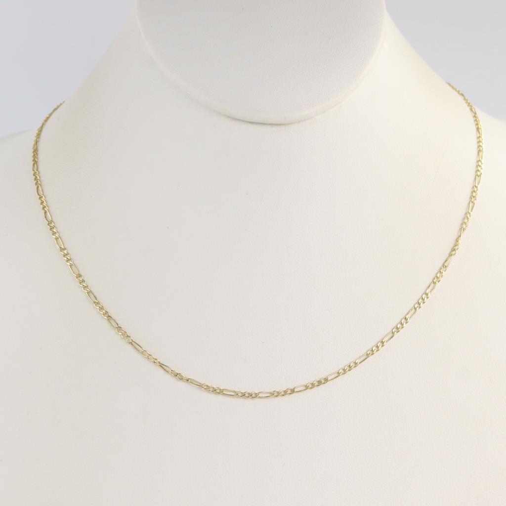 10kt Gold Figaro Chain Link Necklace | Property Room