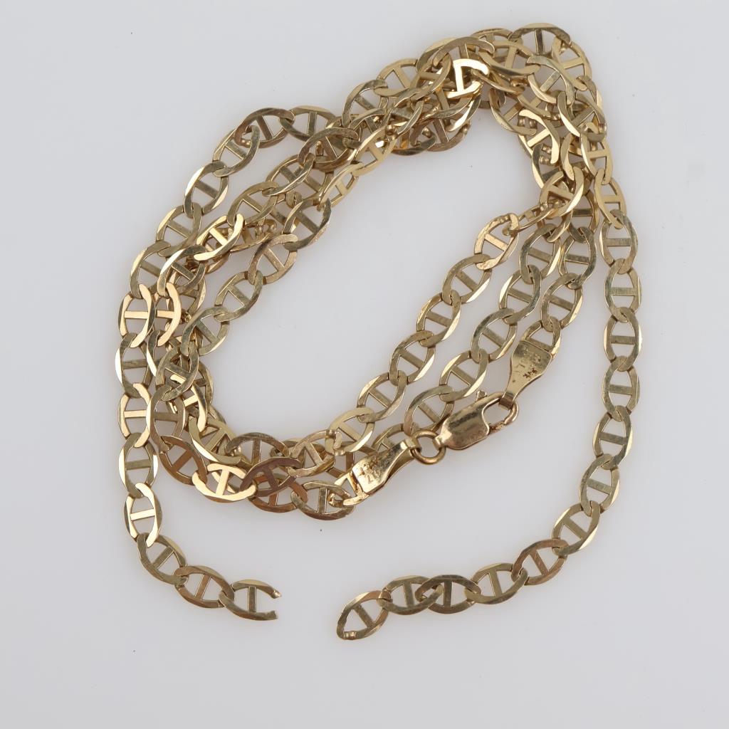10kt Gold Flat Mariner Chain Necklace | Property Room
