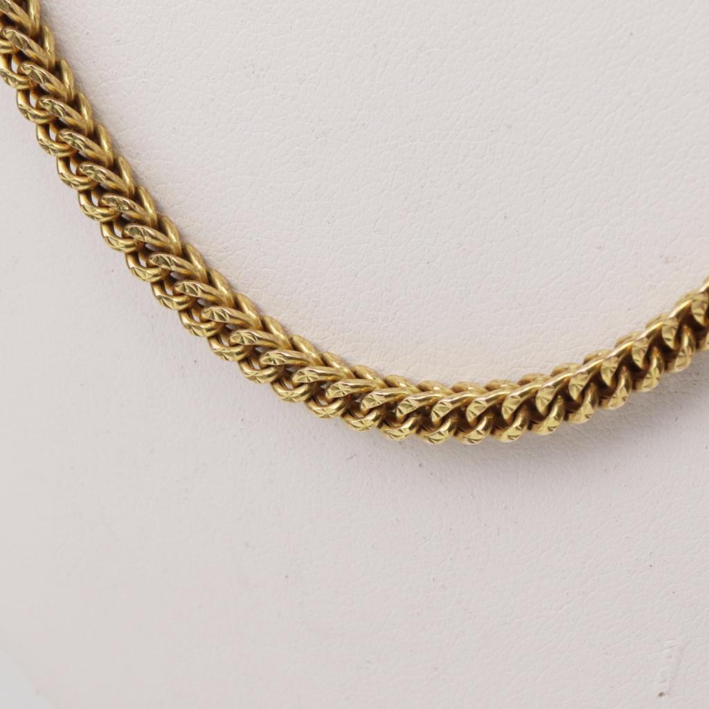 10kt Gold Franco Box Cuban Link Necklace | Property Room