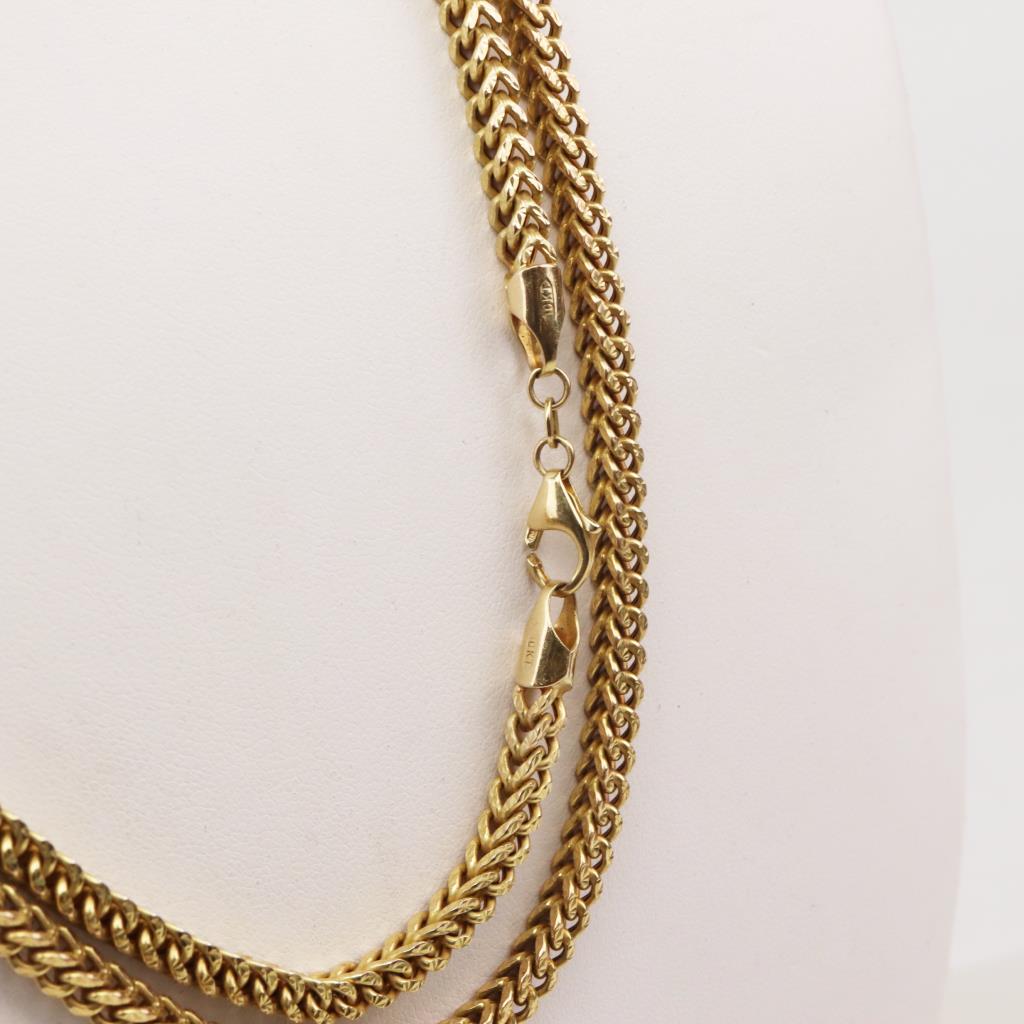 10kt Gold Franco Box Cuban Link Necklace | Property Room
