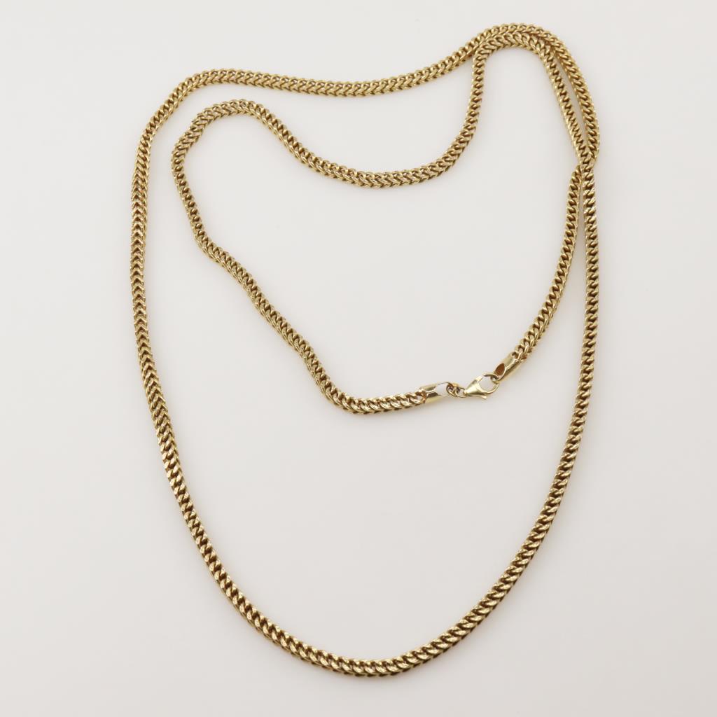 10kt Gold Franco Box Cuban Link Necklace | Property Room