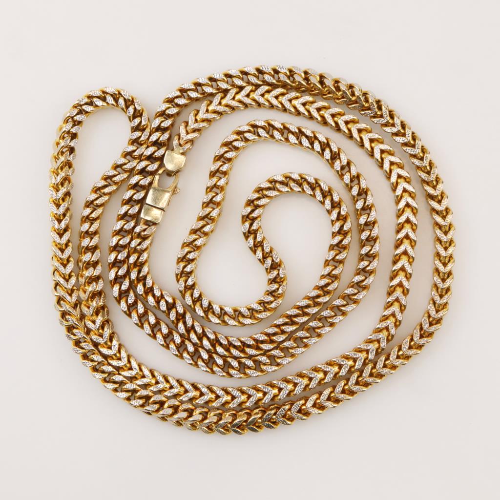 10kt Gold Franco Box Cuban Link Necklace | Property Room