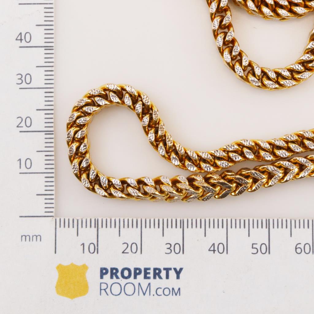 10kt Gold Franco Box Cuban Link Necklace | Property Room