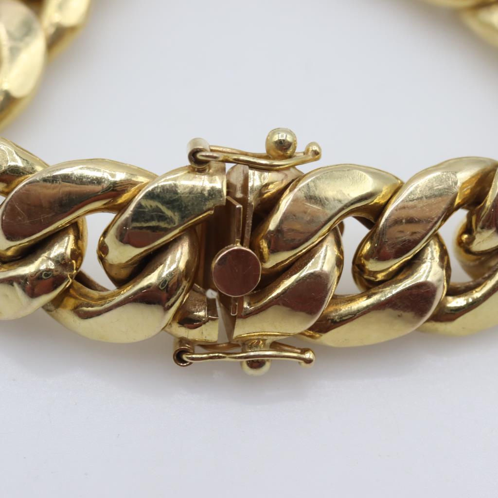 10kt Gold Hollow Cuban Chain Bracelet | Property Room