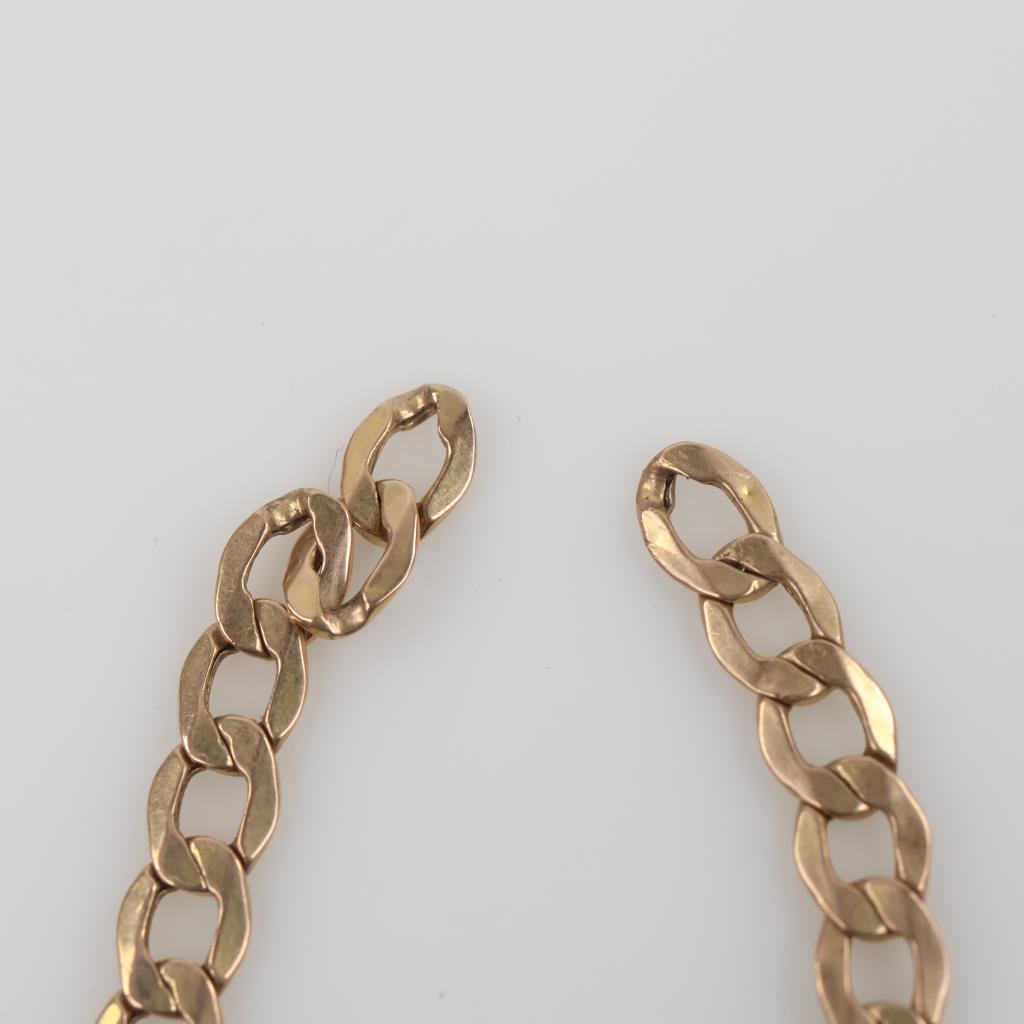10kt Gold Hollow Curb Chain Necklace | Property Room