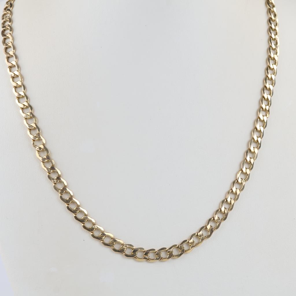 10kt Gold Hollow Curb Chain Necklace | Property Room