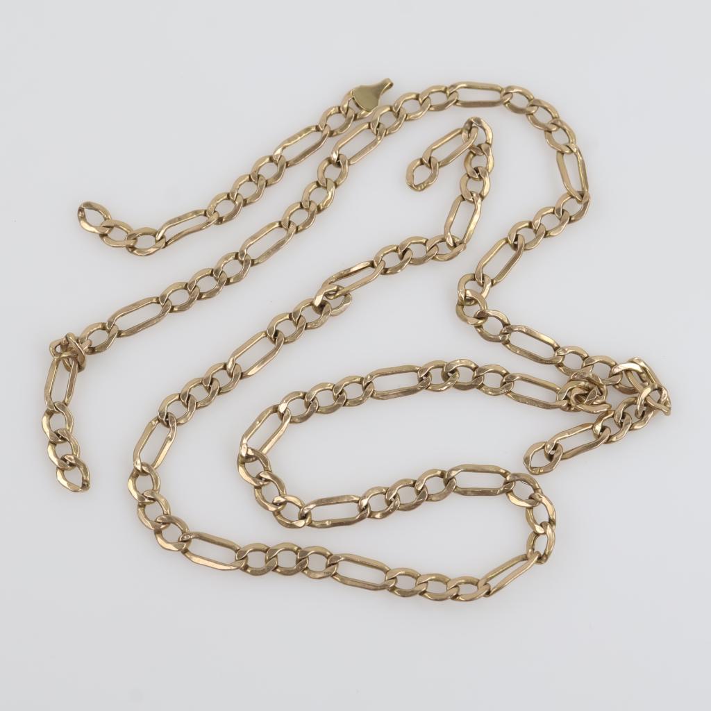 10kt Gold Hollow Figaro Chain Necklace | Property Room