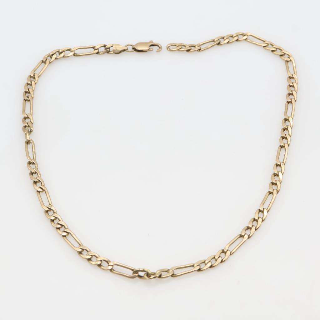 10kt Gold Hollow Figaro Link Necklace | Property Room