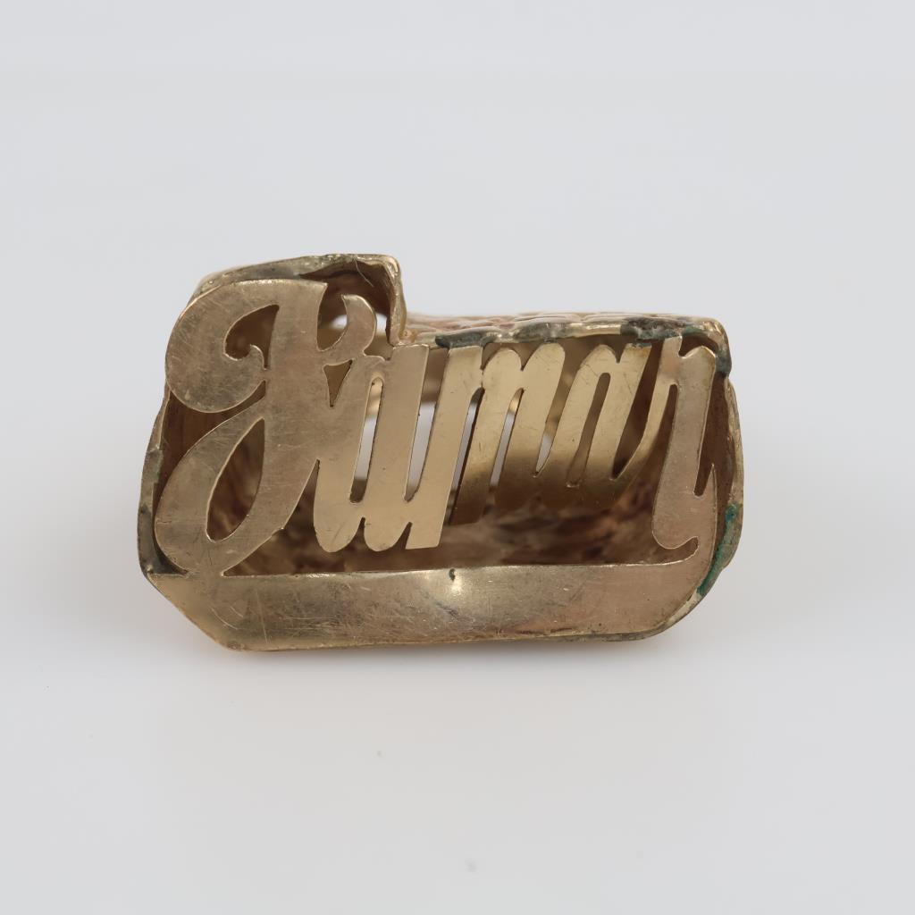 10kt Gold Hollow Form Statement Ring | Property Room