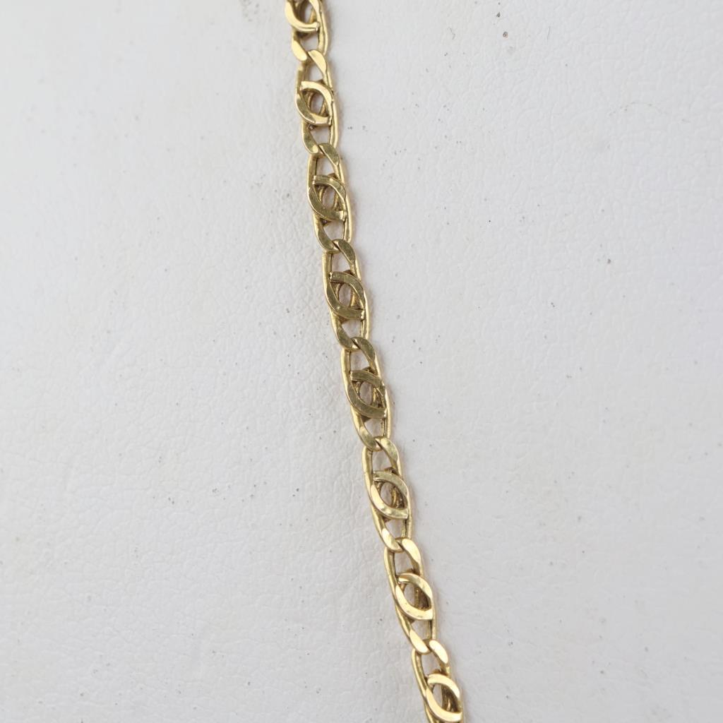 10kt Gold Hollow Link Necklace | Property Room