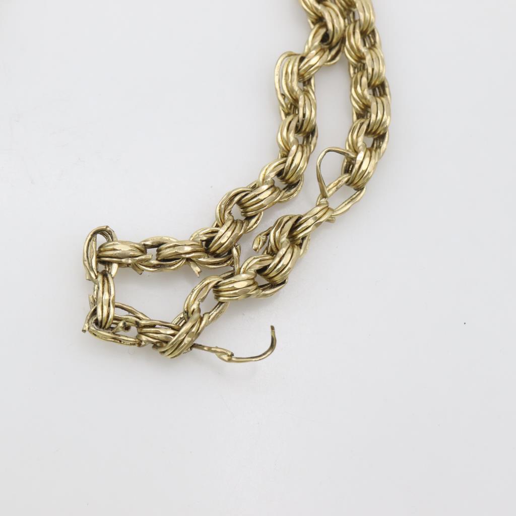 10kt Gold Hollow Rolo Chain Necklace | Property Room