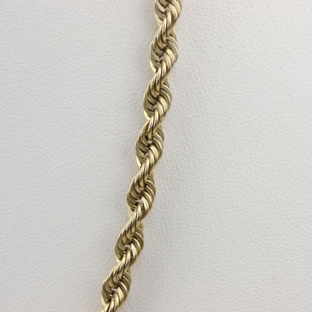 10kt Gold Hollow Rope Chain Necklace | Property Room