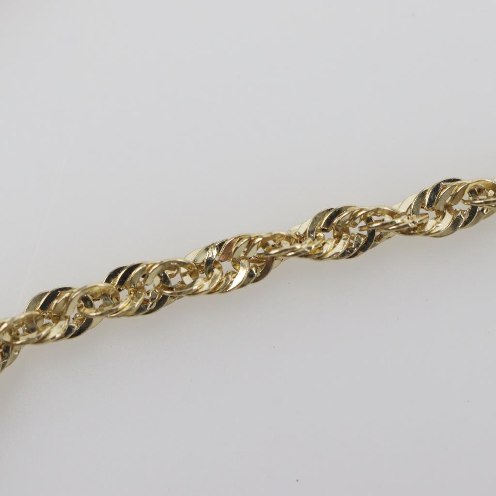 10kt Gold Hollow Rope Chain Necklace | Property Room