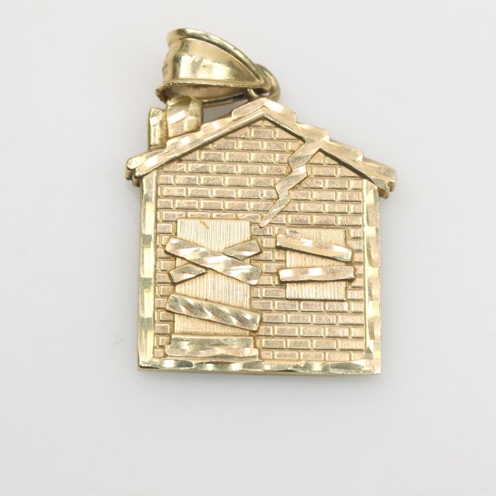 10kt Gold House Pendant | Property Room