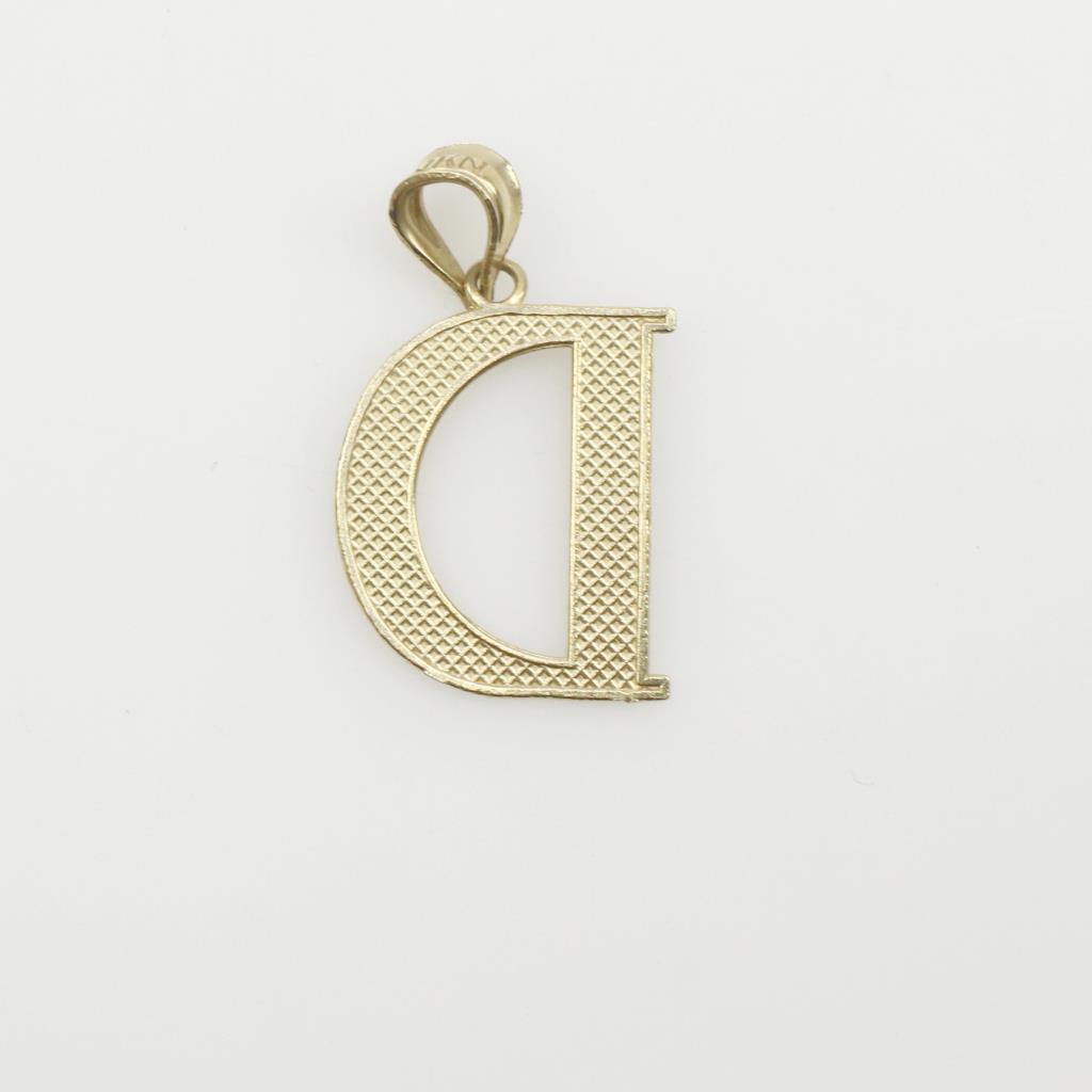 10kt Gold Initial "D" Pendant | Property Room