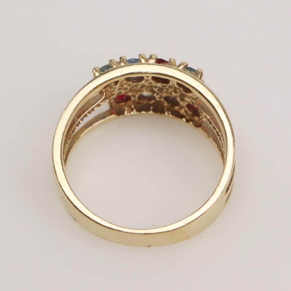 10kt Gold Multicolor Stone Ring | Property Room