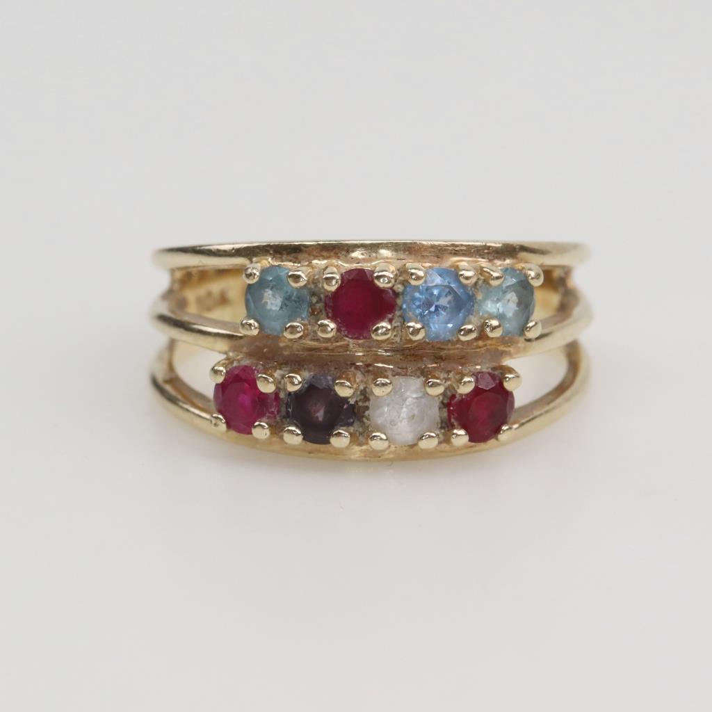 10kt Gold Multicolor Stone Ring | Property Room