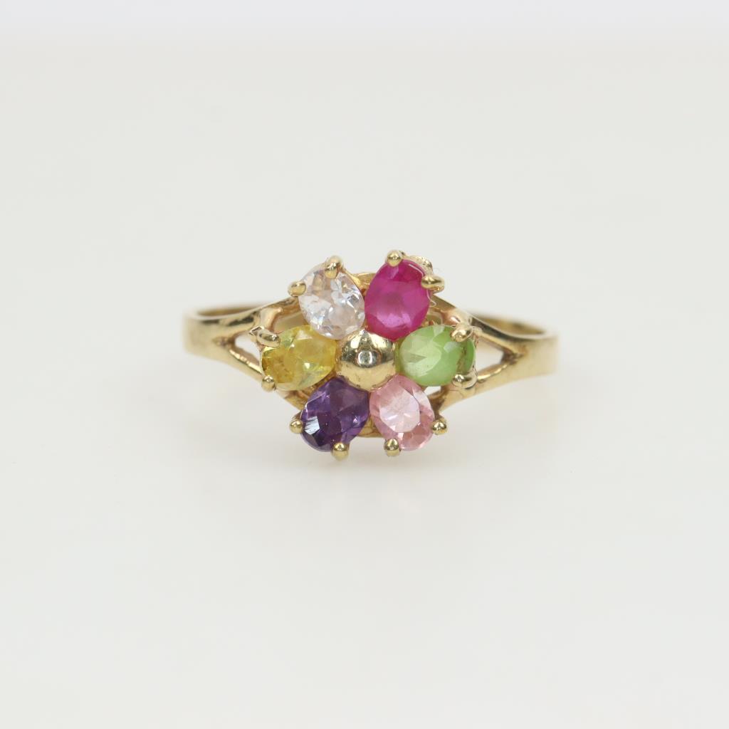 10kt Gold Multi-Color Stone Ring | Property Room