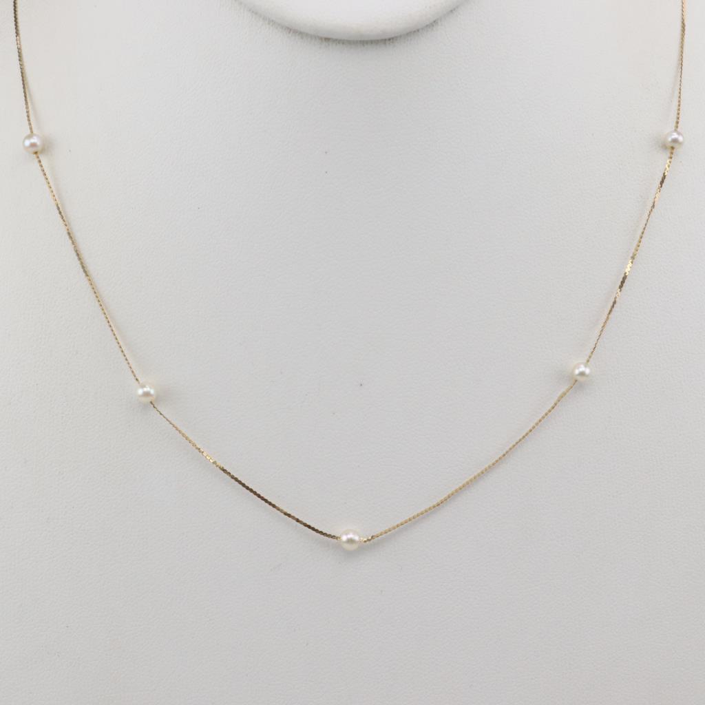 10kt Gold Pearl Serpentine Necklace | Property Room
