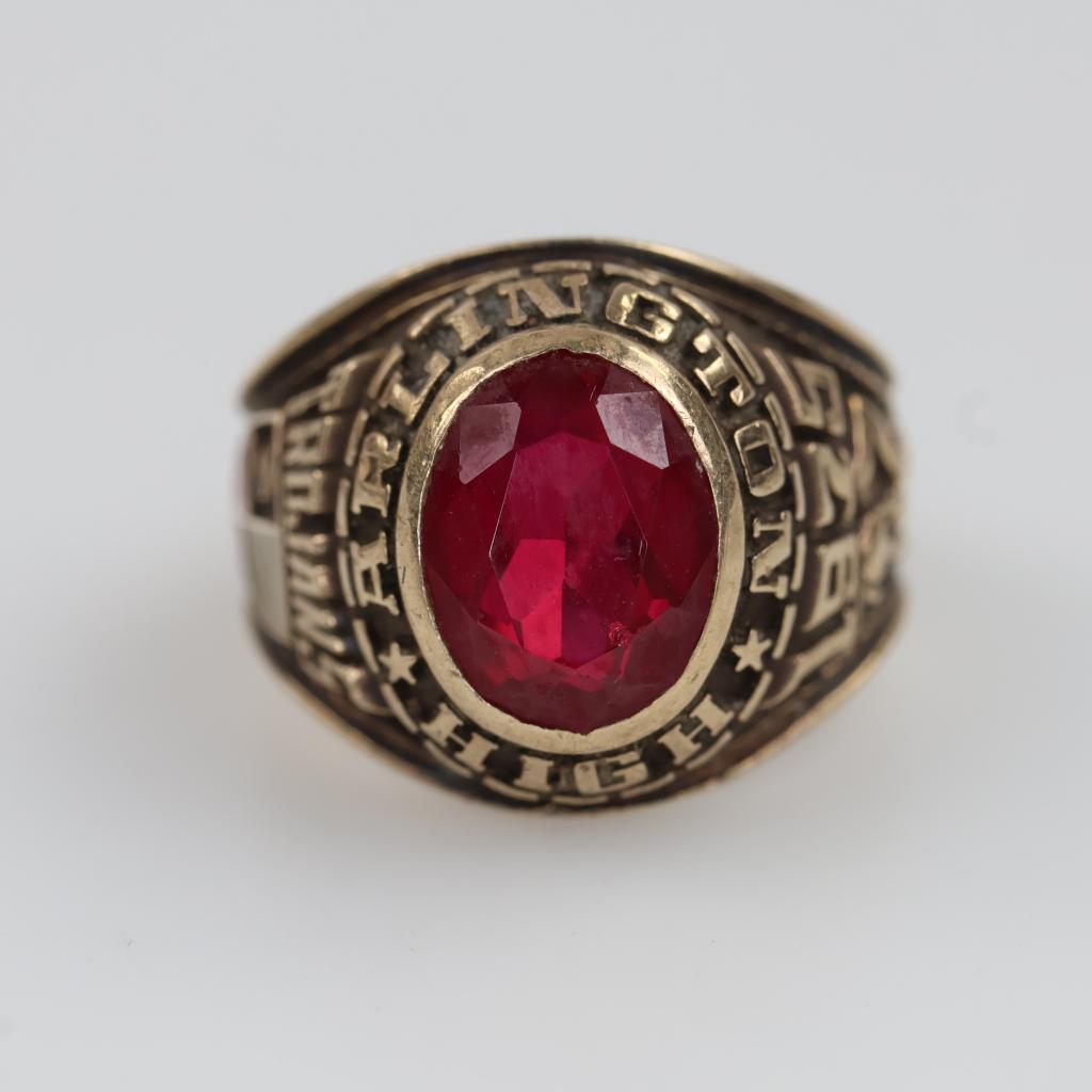 10kt Gold Pink Stone Arlington High Class Ring | Property Room