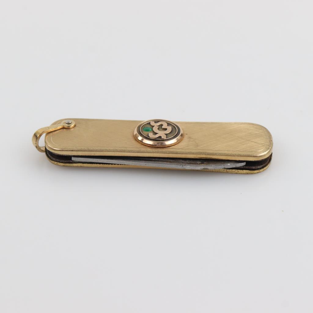 10kt Gold Pocket Knife Fob Folding Nail File | Property Room