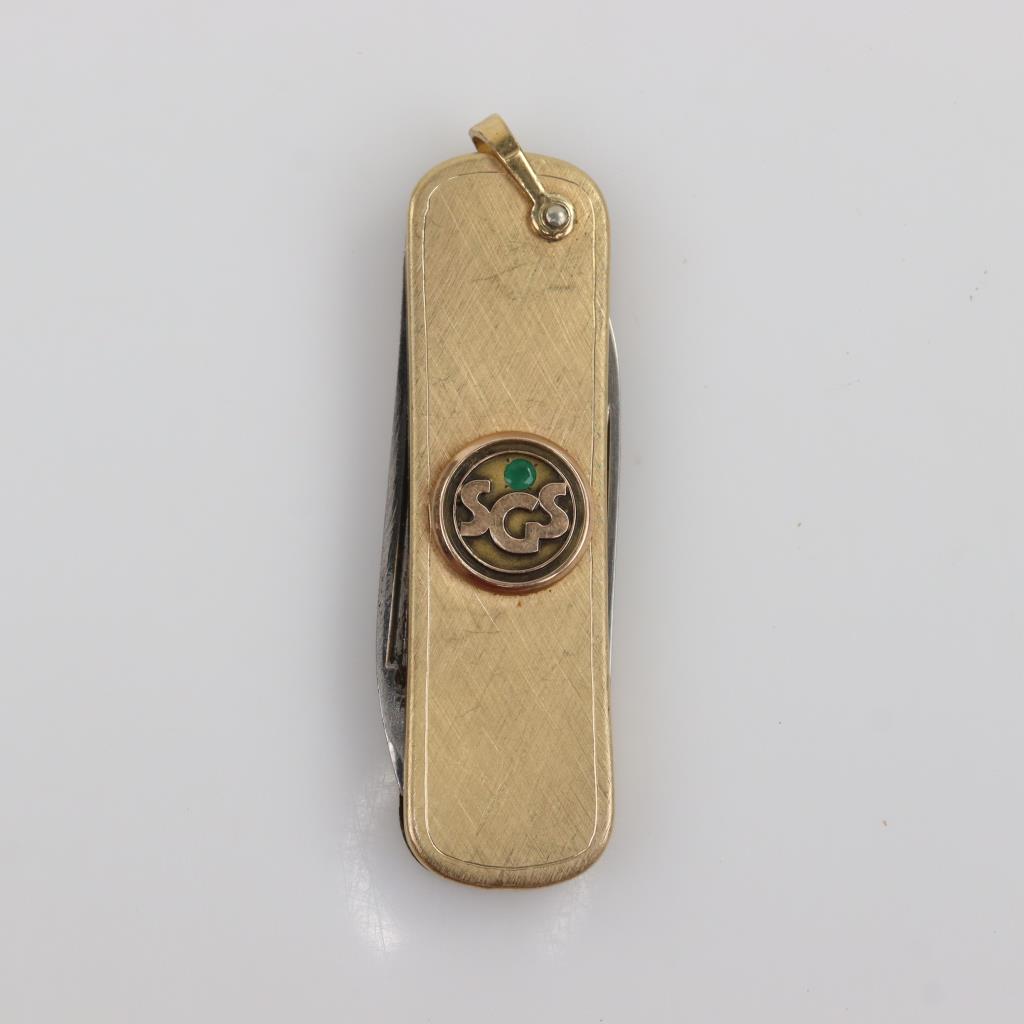 10kt Gold Pocket Knife Fob Folding Nail File | Property Room