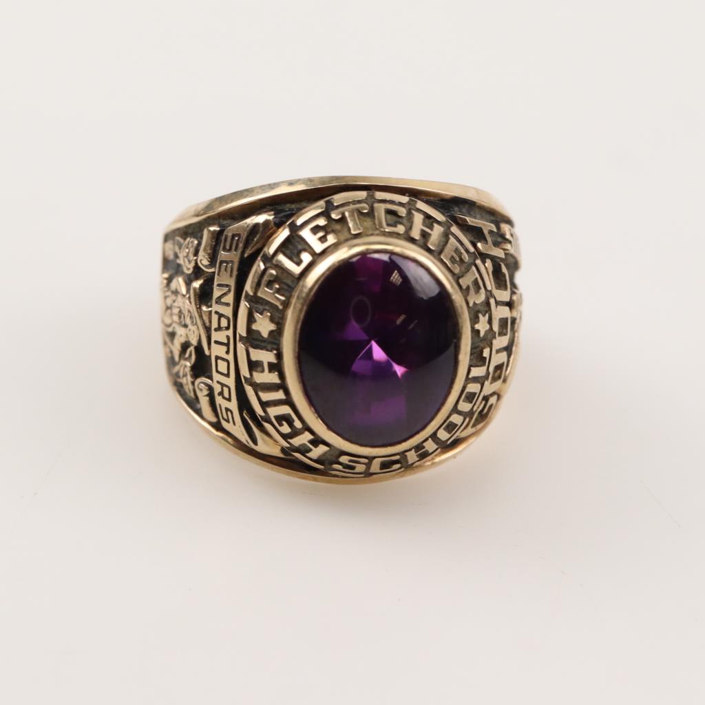 10kt Gold Purple Stone Class Ring | Property Room