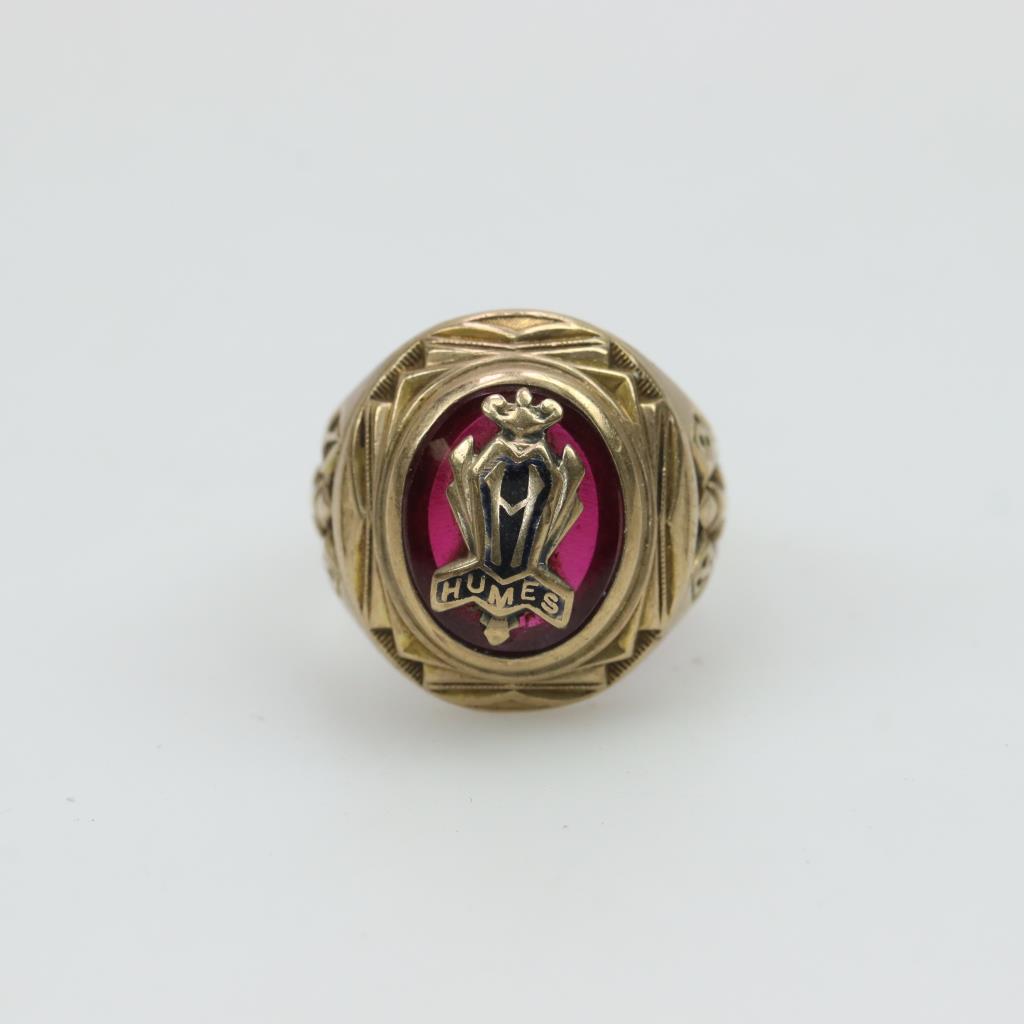 10kt Gold Red Spinel Class Ring | Property Room