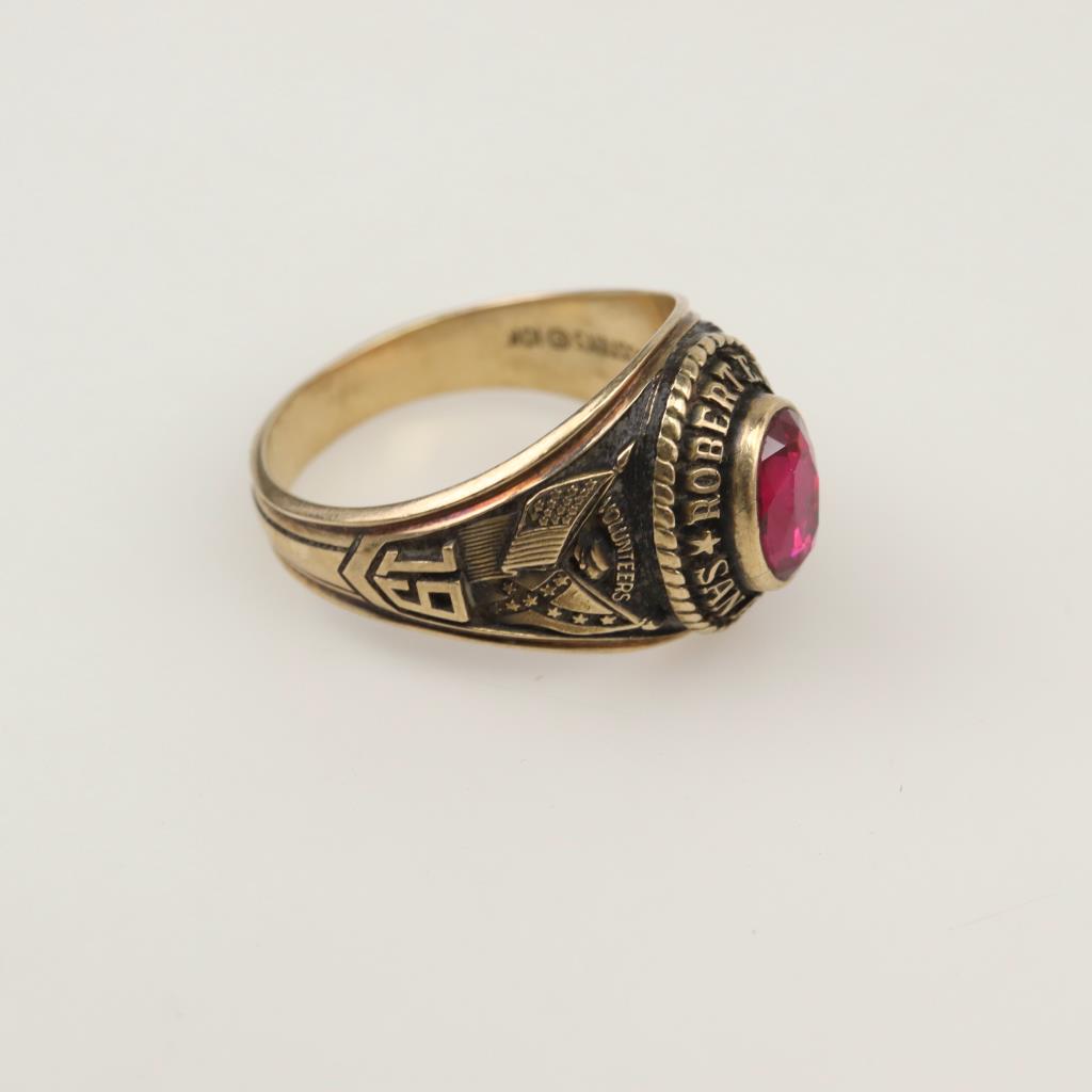 10kt Gold Red Spinel Class Ring | Property Room