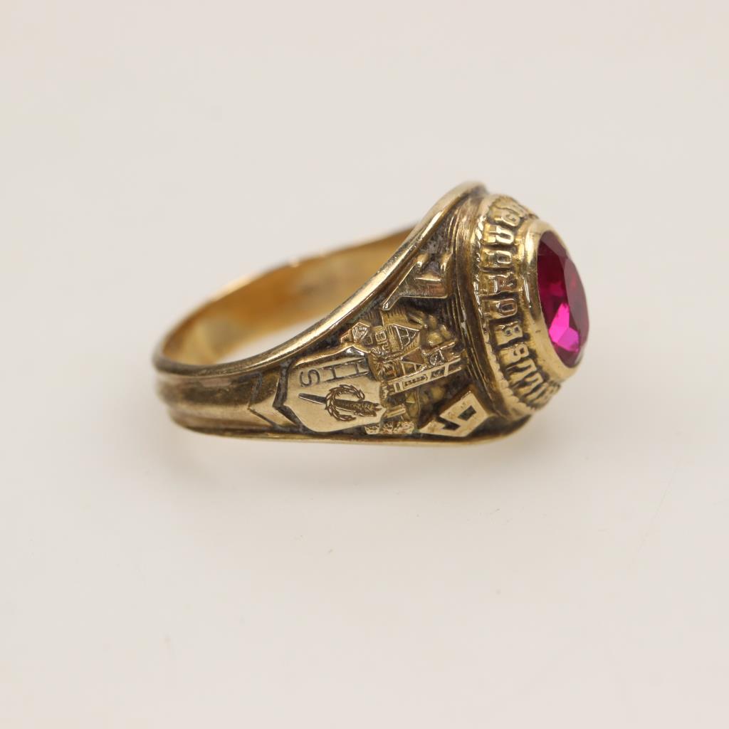 10kt Gold Red Spinel Class Ring | Property Room