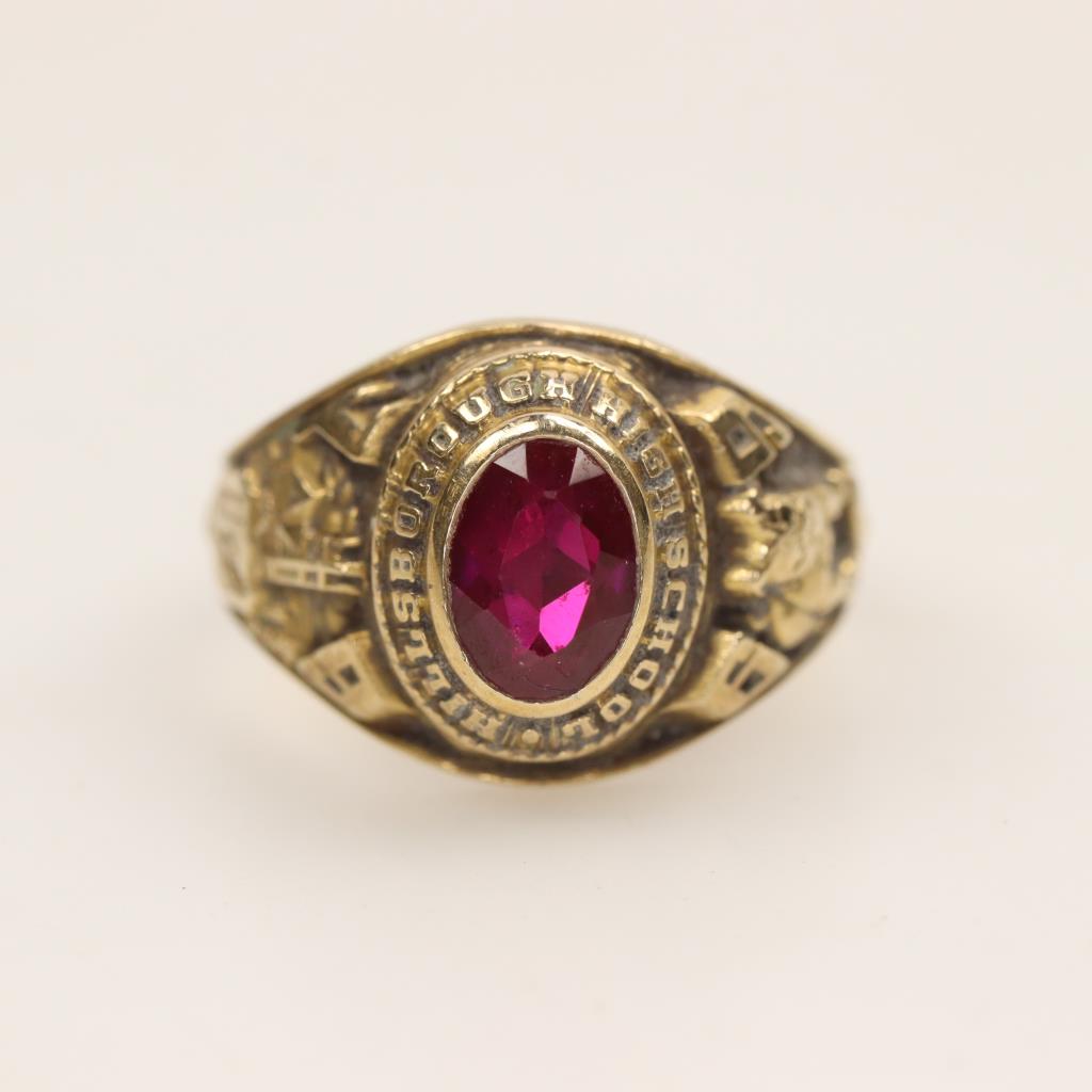10kt Gold Red Spinel Class Ring | Property Room