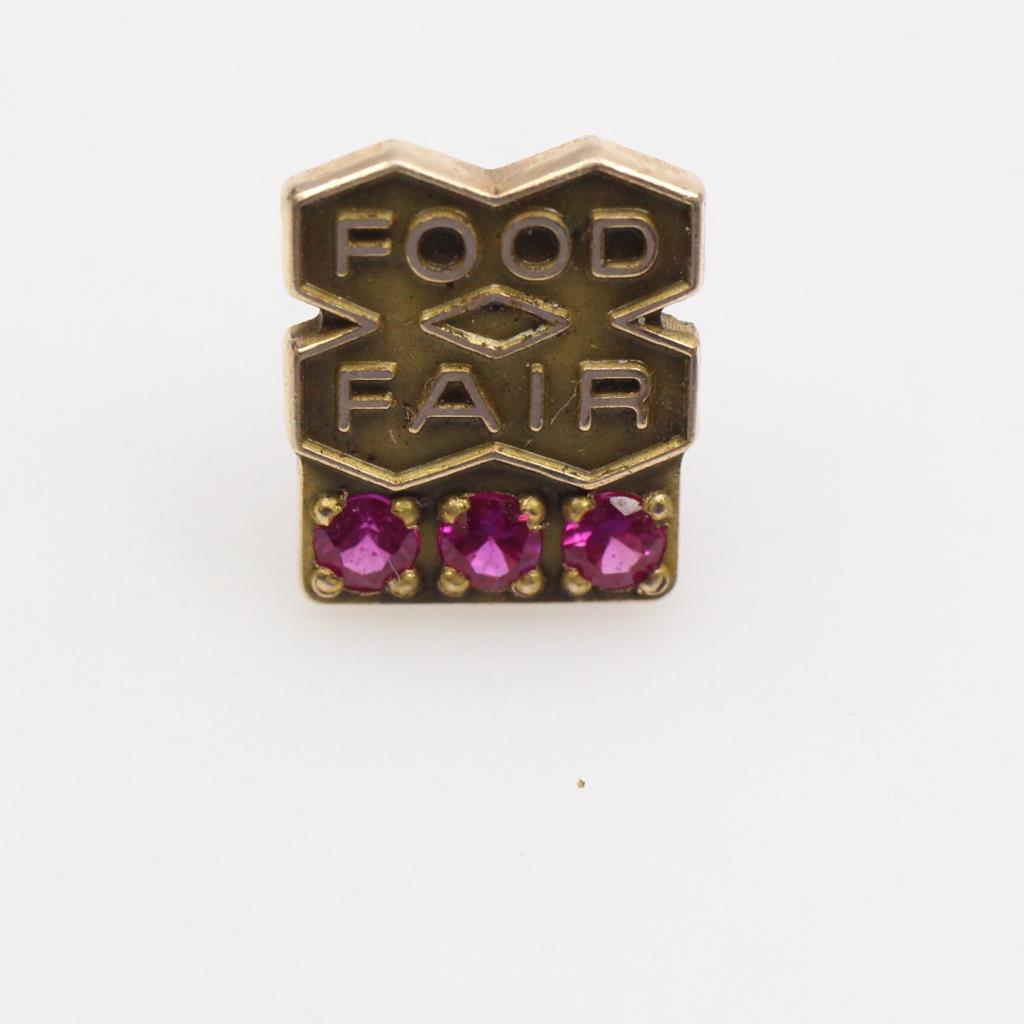 10kt Gold Red Stone Pin | Property Room