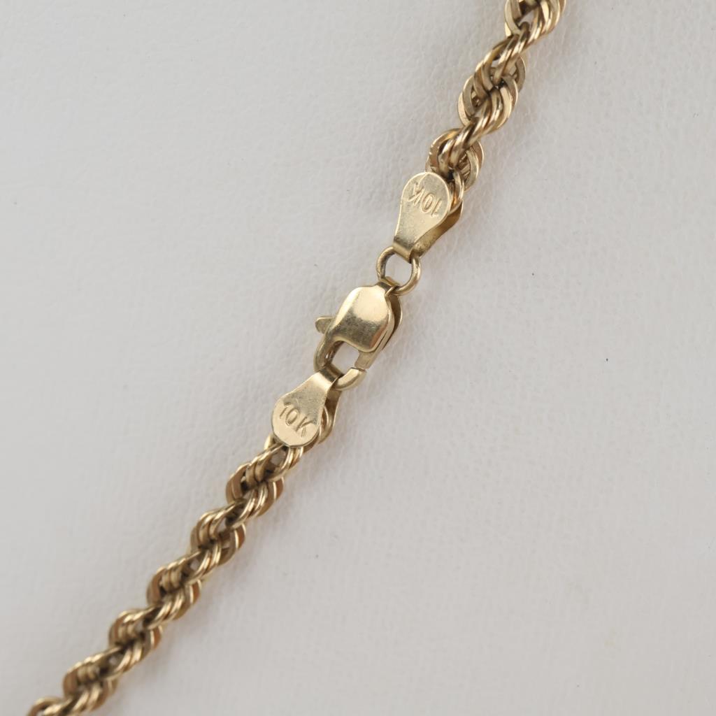 10kt Gold Rope Chain Necklace | Property Room