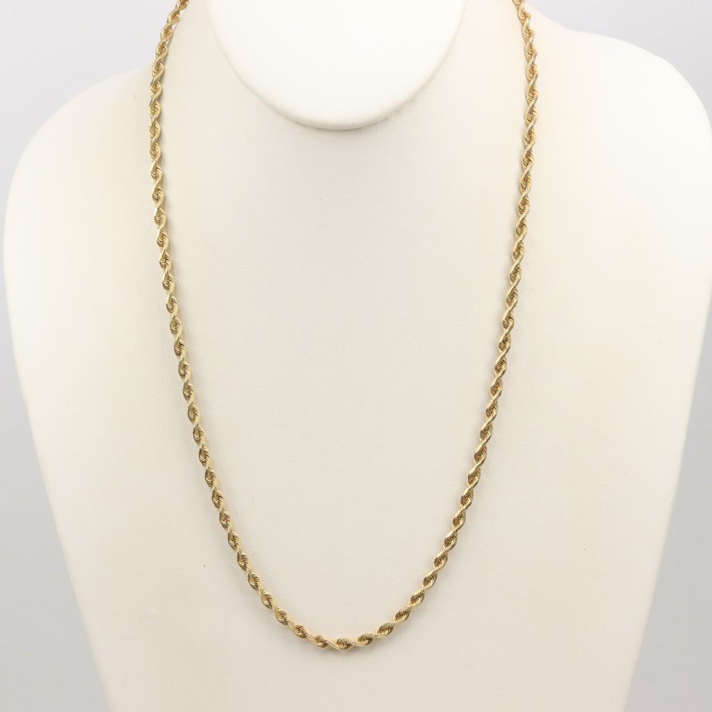 10kt Gold Rope Chain Necklace | Property Room