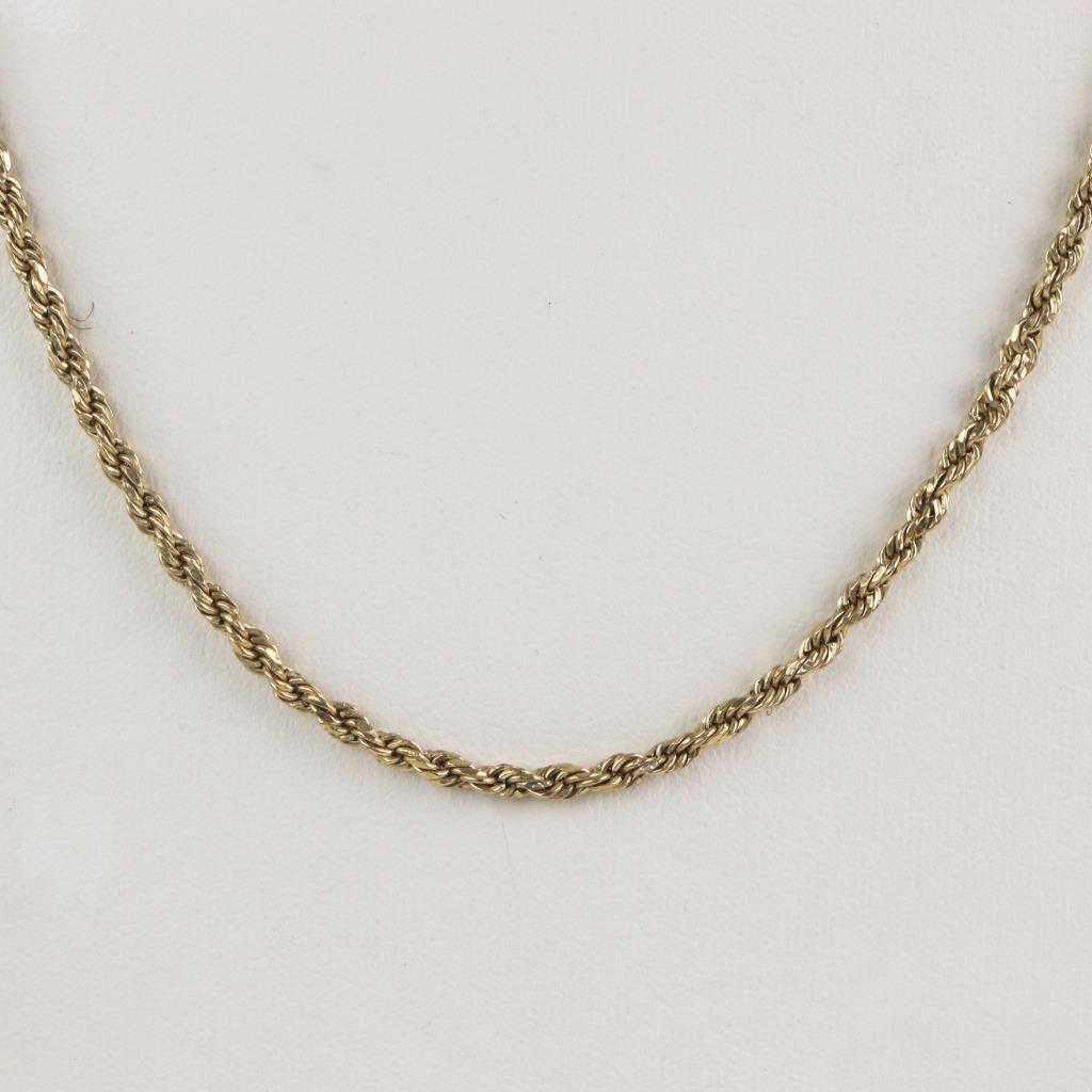 10kt Gold Rope Chain Necklace | Property Room