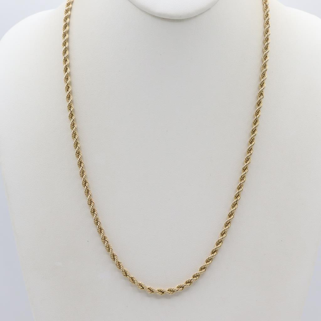 10kt Gold Rope Chain Necklace | Property Room
