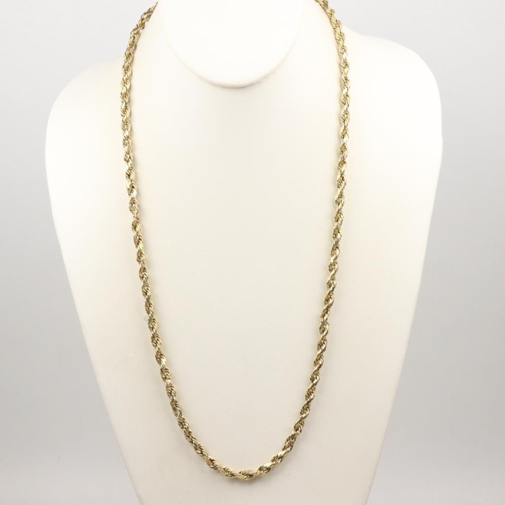 10kt Gold Rope Chain Necklace | Property Room