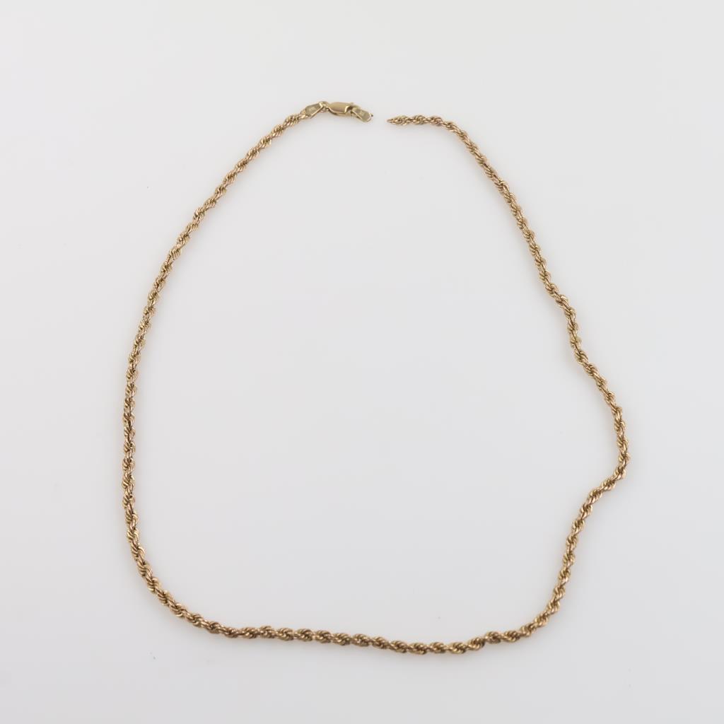 10kt Gold Rope Chain Necklace | Property Room