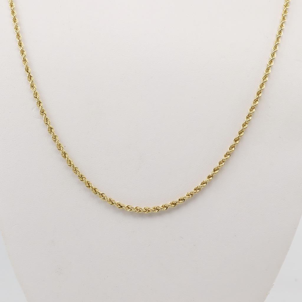 10kt Gold Rope Chain Necklace | Property Room