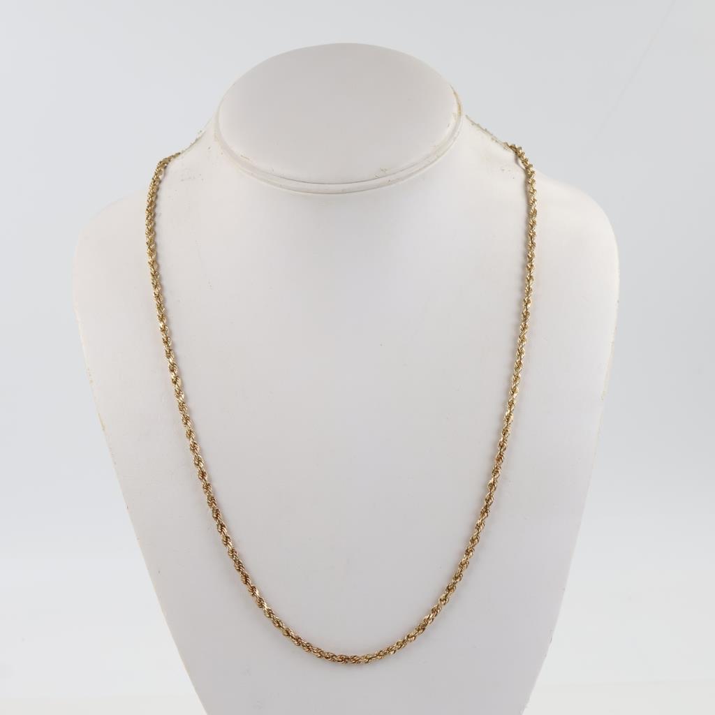 10kt Gold Rope Chain Necklace | Property Room