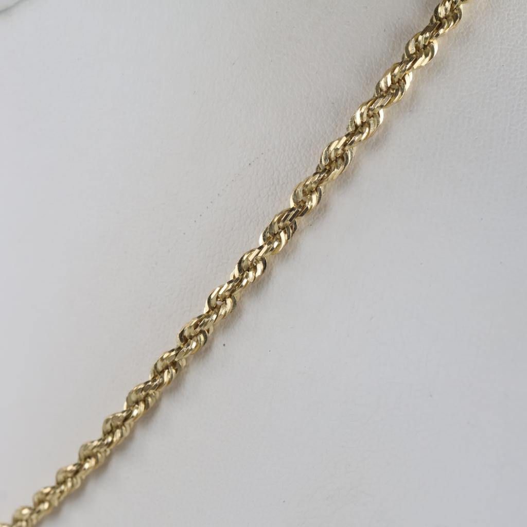 10kt Gold Rope Chain Necklace | Property Room