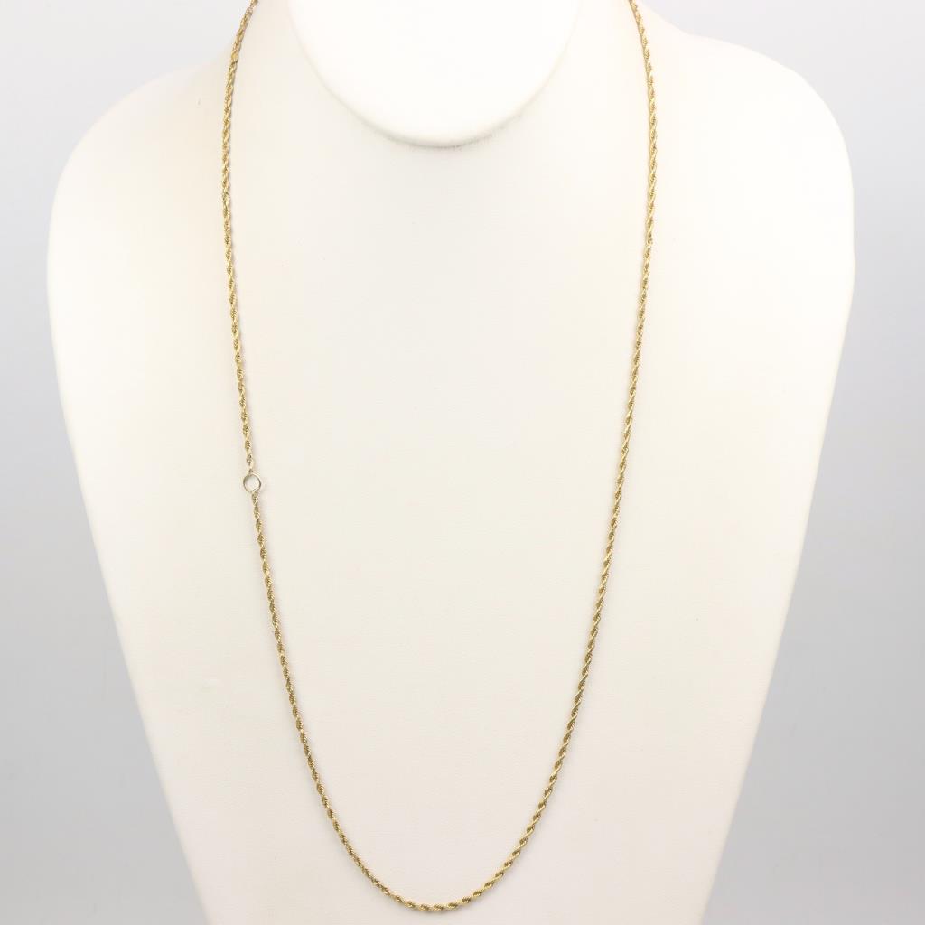 10kt Gold Rope Chain Necklace | Property Room