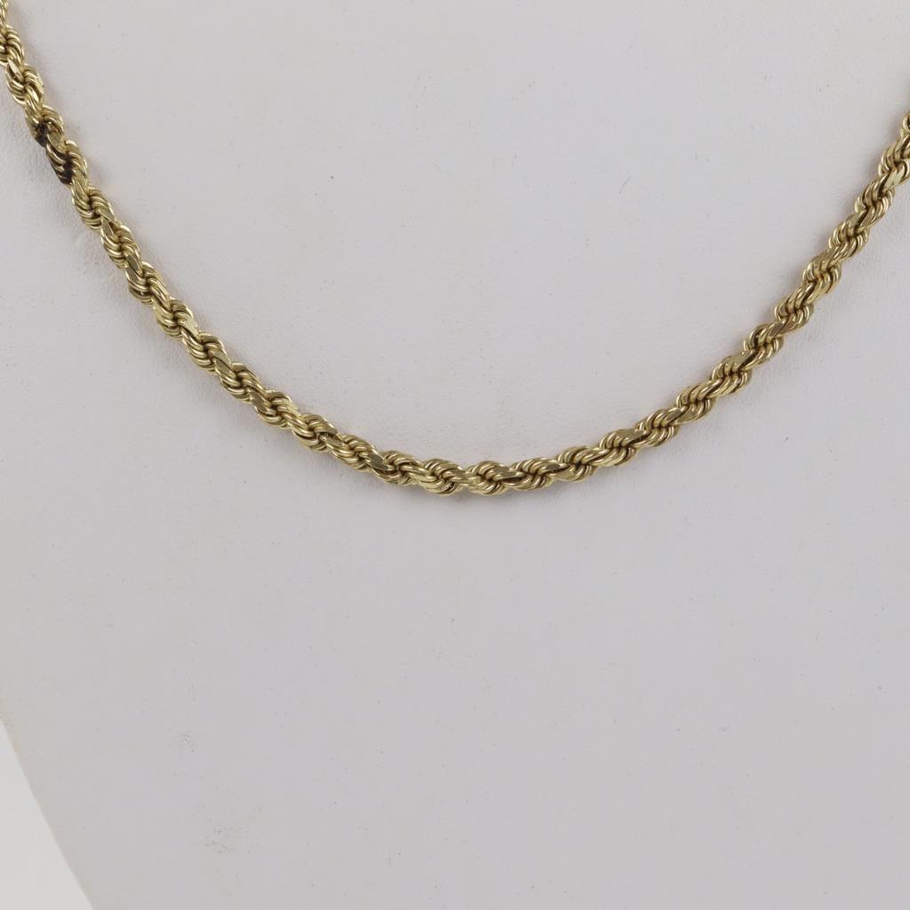 10kt Gold Rope Chain Necklace | Property Room