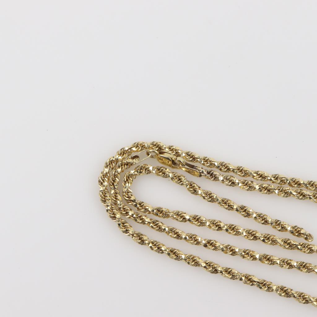 10kt Gold Rope Chain Necklace | Property Room