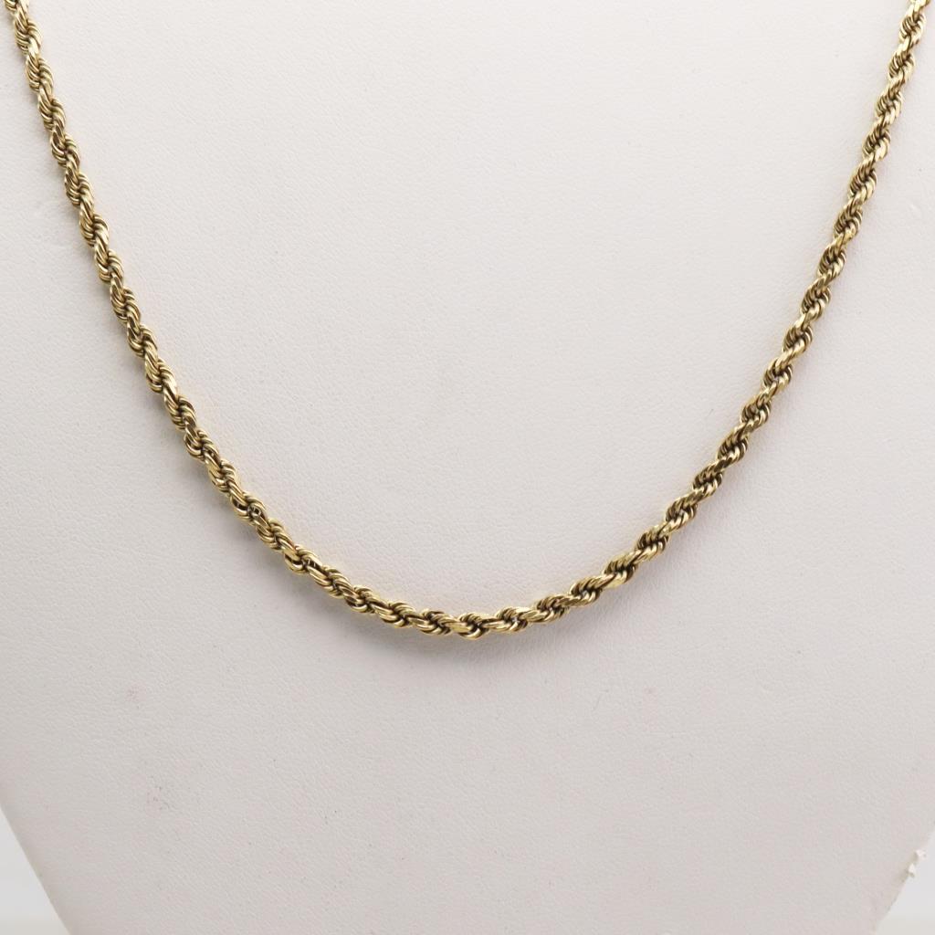 10kt Gold Rope Chain Necklace | Property Room