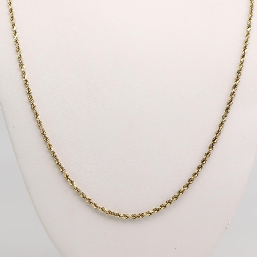 10kt Gold Rope Chain Necklace | Property Room