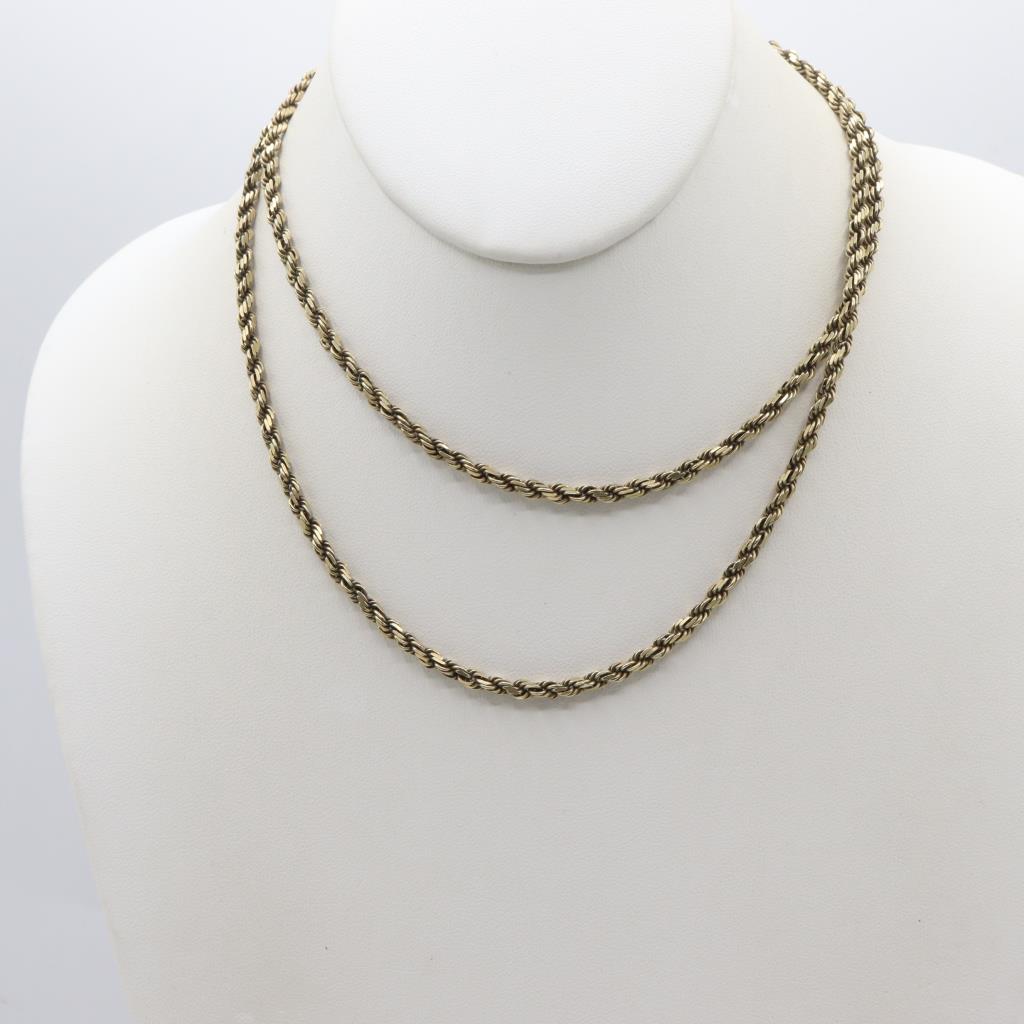10kt Gold Rope Chain Necklace | Property Room