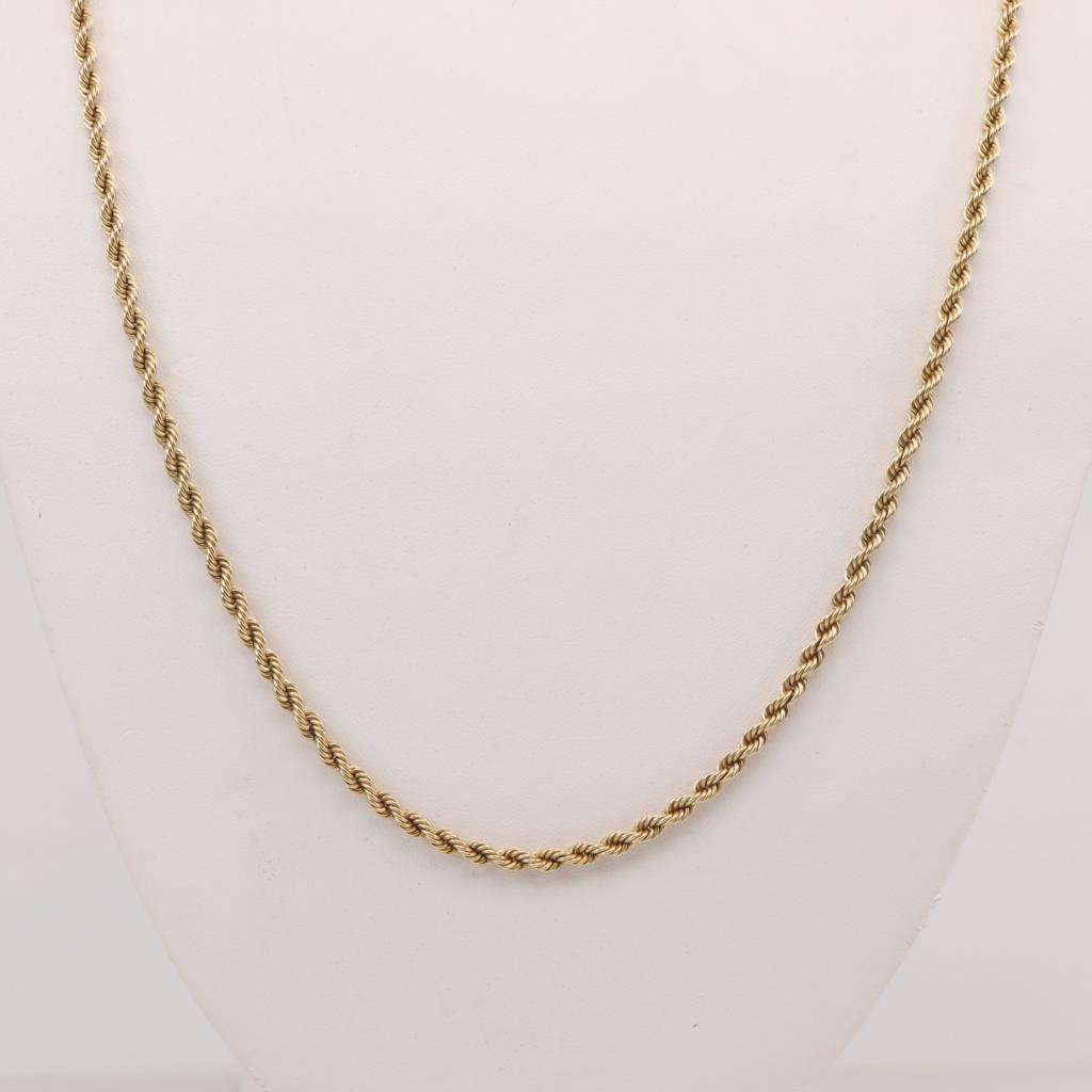 10kt Gold Rope Chain Necklace | Property Room