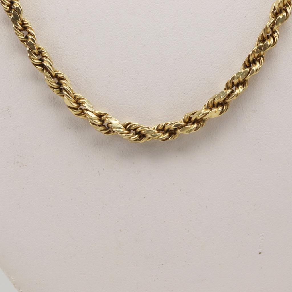 10kt Gold Rope Chain Necklace | Property Room